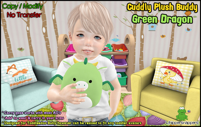 Second Life Marketplace Whippersnappers Cuddle Plush Buddy